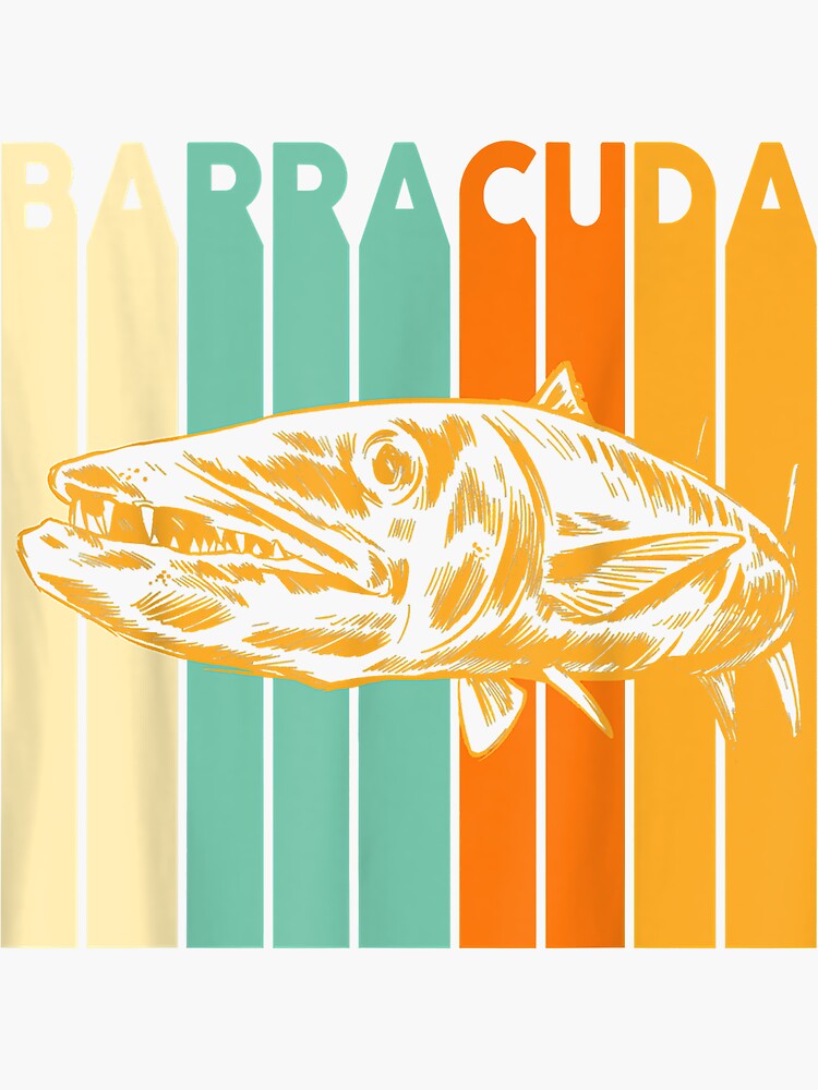 "Great Barracuda Cuda Fishing Wildlife Saltwater Fish Art " Sticker by ...