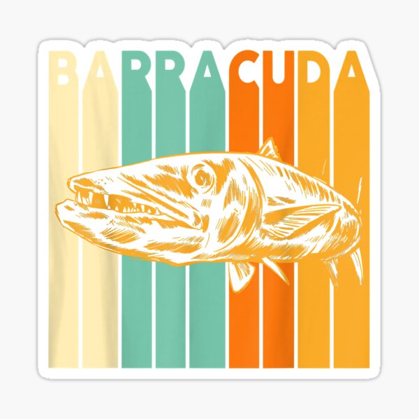"Great Barracuda Cuda Fishing Wildlife Saltwater Fish Art " Sticker by ...