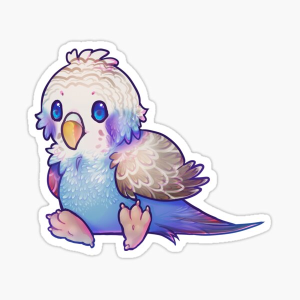 "birb" Sticker by hyenor | Redbubble