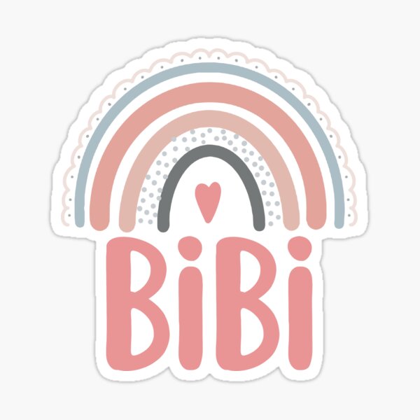 "Bibi Rainbow Grandma Cute Mothers Day Funny Bibi" Sticker by BIAWSOME ...