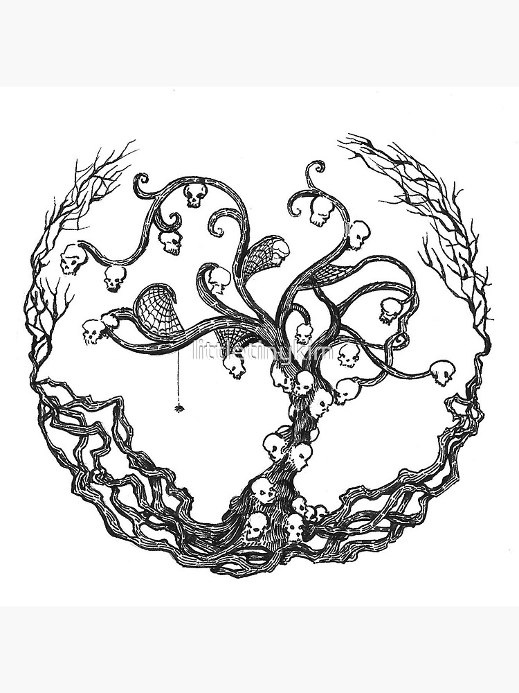 "Tree of Death" Sticker for Sale by littletinykim | Redbubble