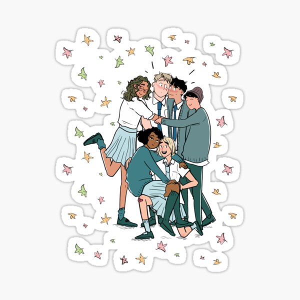 "heartstopper screencaps leaves graphic novel " Sticker for Sale by ...