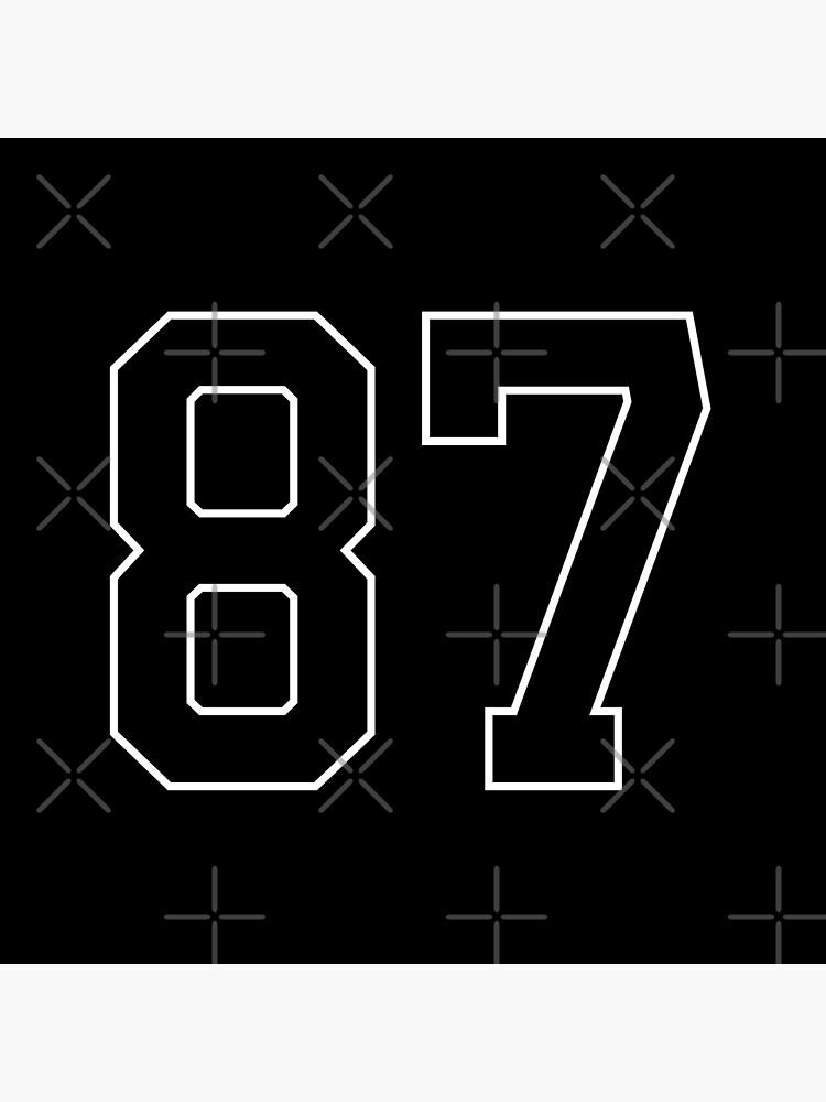 "Black Number 87 lucky sports jersey eighty seven" Poster for Sale by ...