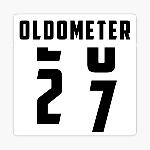 "Oldometer counter Number 27 birthday" Sticker by HeavyStyle | Redbubble