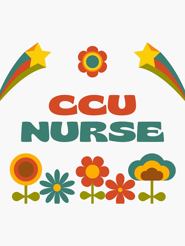 "Retro CCU nurse" Sticker for Sale by Weezieworld | Redbubble