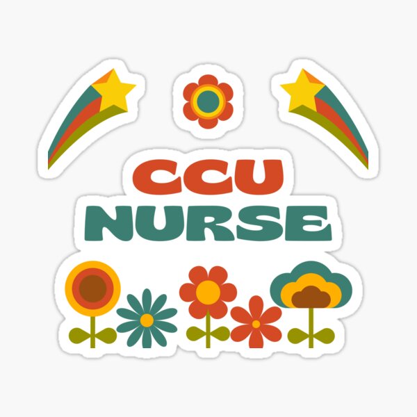 "Retro CCU nurse" Sticker for Sale by Weezieworld | Redbubble