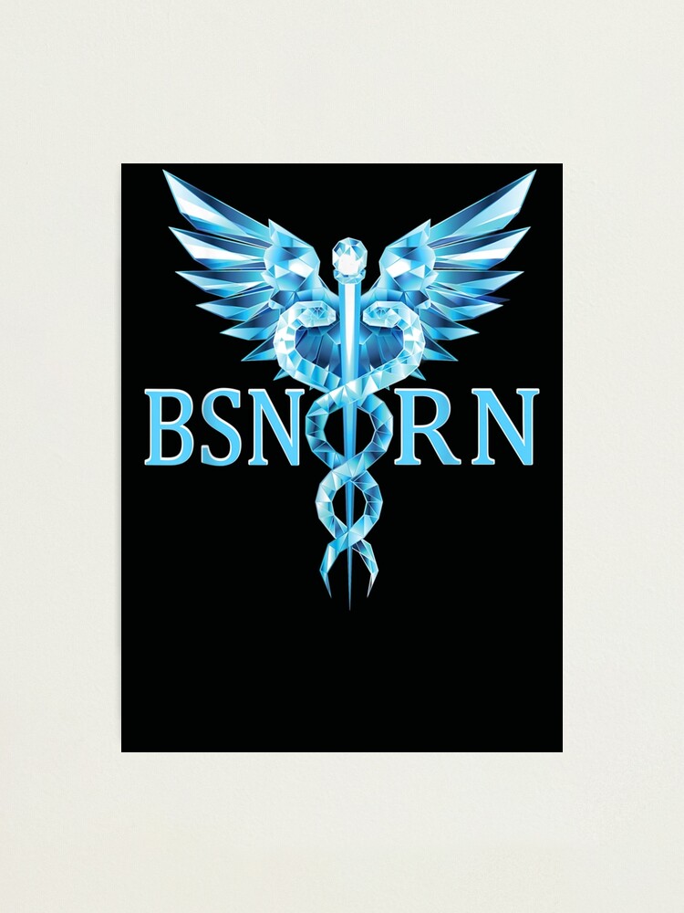 Impression photo « Emblème médical du caducée BSN Infirmière autorisée ...