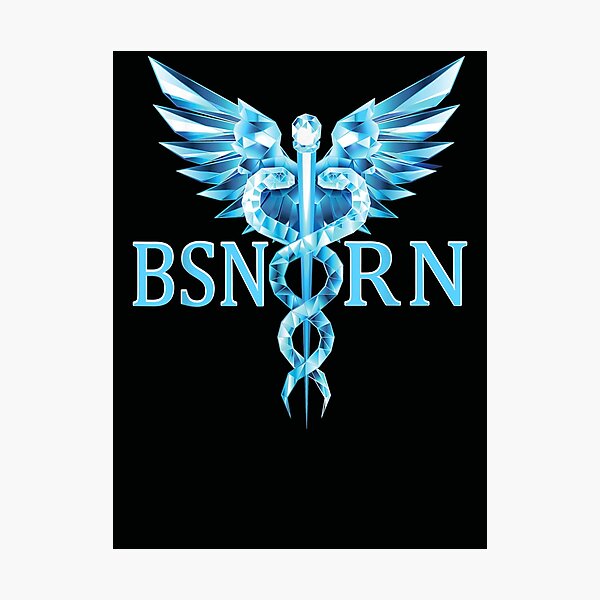 Impression photo « Emblème médical du caducée BSN Infirmière autorisée ...