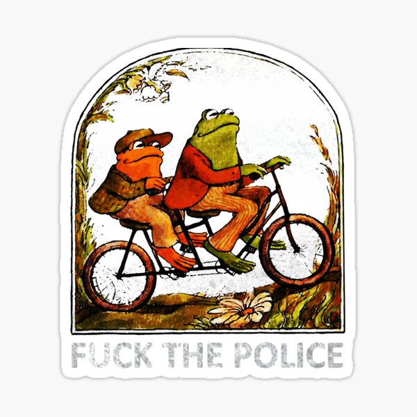 "Cool Frog and Toad - FCK the Police" Sticker by ReadiM98 | Redbubble