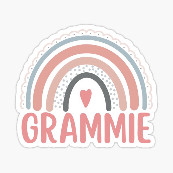 "Grammie Rainbow Grandma Cute Mothers Day Funny Grammie" Sticker for ...