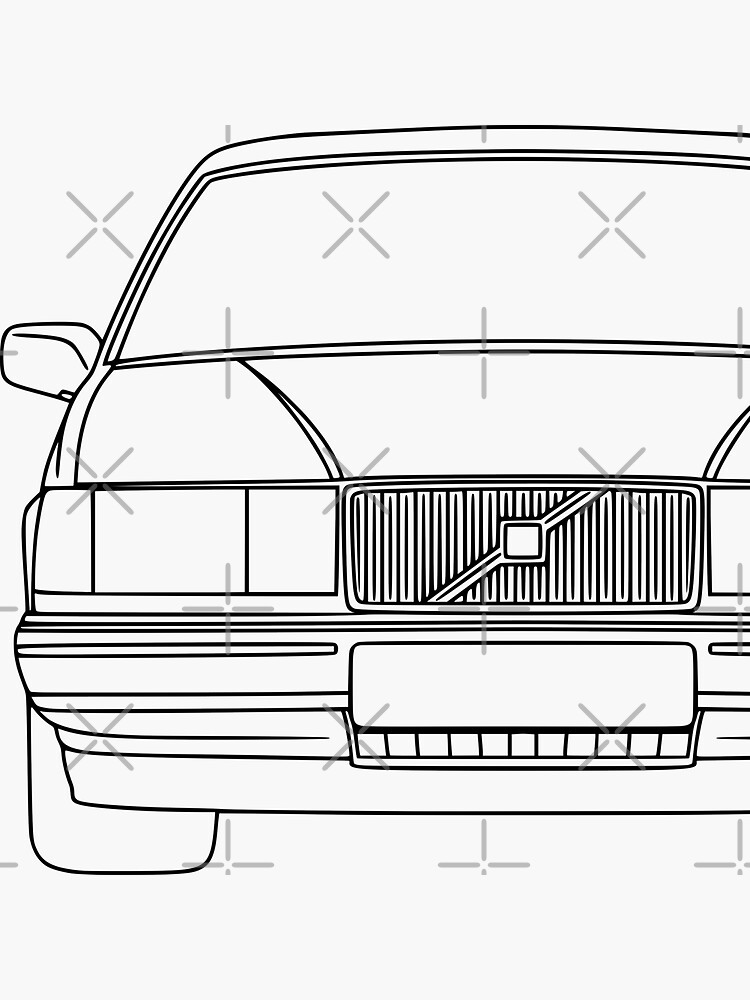 Pegatina «Volvo 940 Turbo USA cascada líneas negras mejor diseño de ...