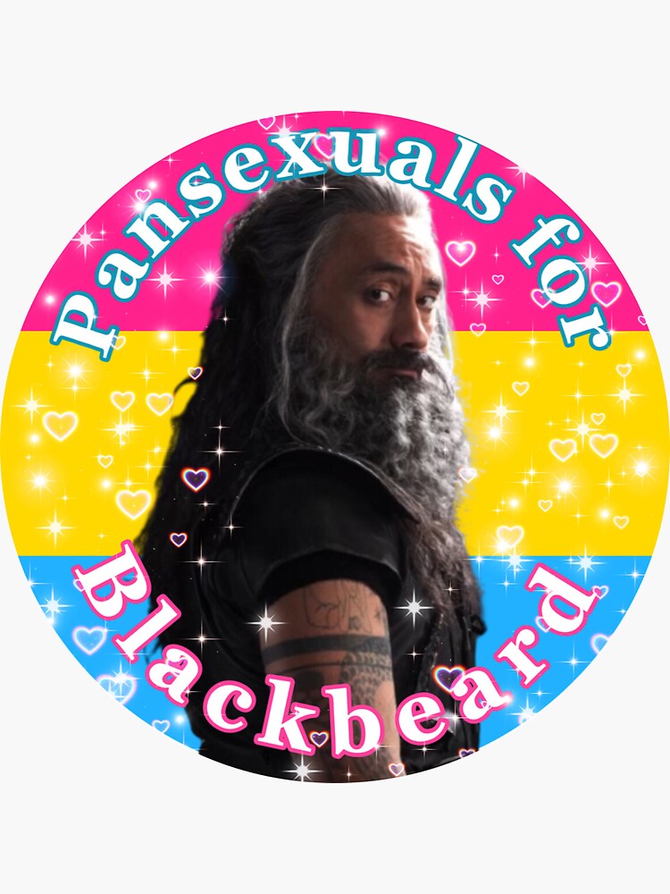 "Pansexuals for Blackbeard" Sticker by Bitememommy | Redbubble