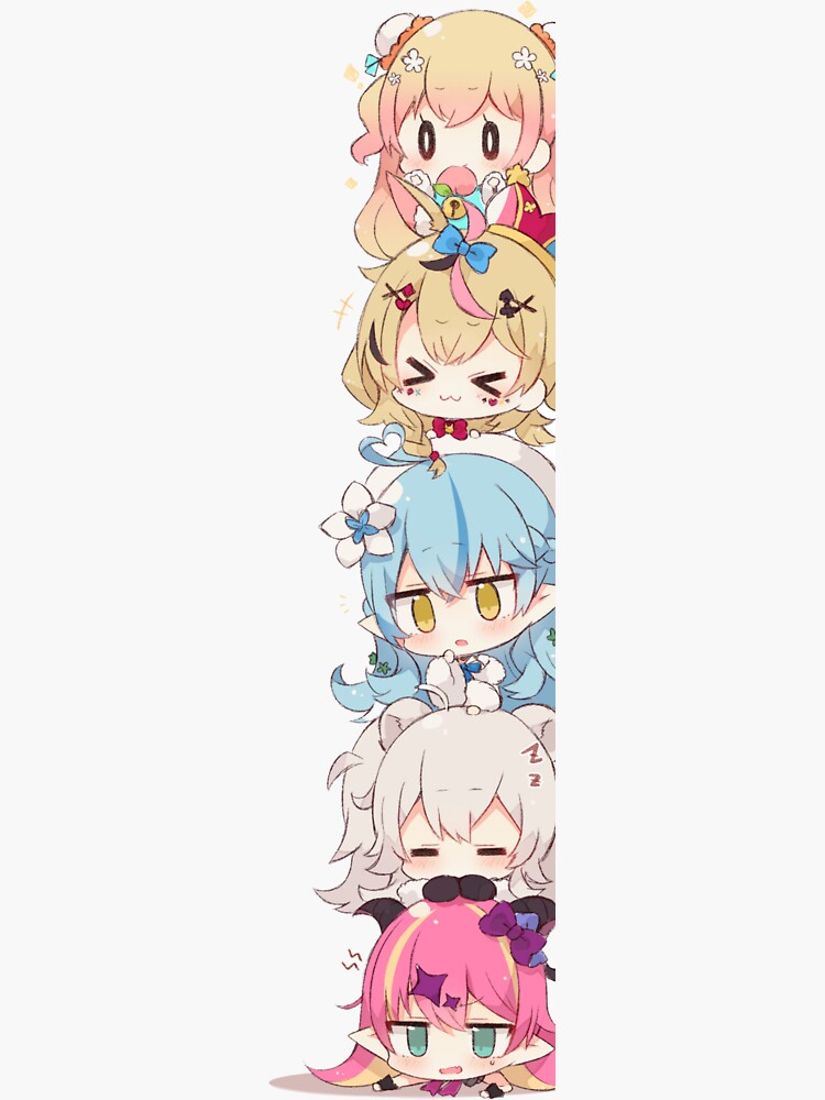 "Hololive Chibi Peeking Artwork" Sticker for Sale by FaiqaIftikhar22 ...
