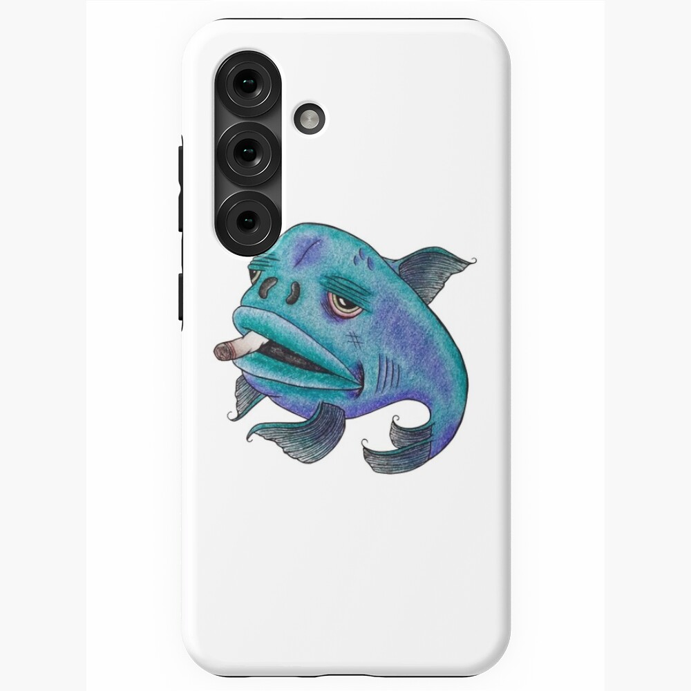 "Bad Fish Smoking Joint" Sticker for Sale by DommFresh | Redbubble