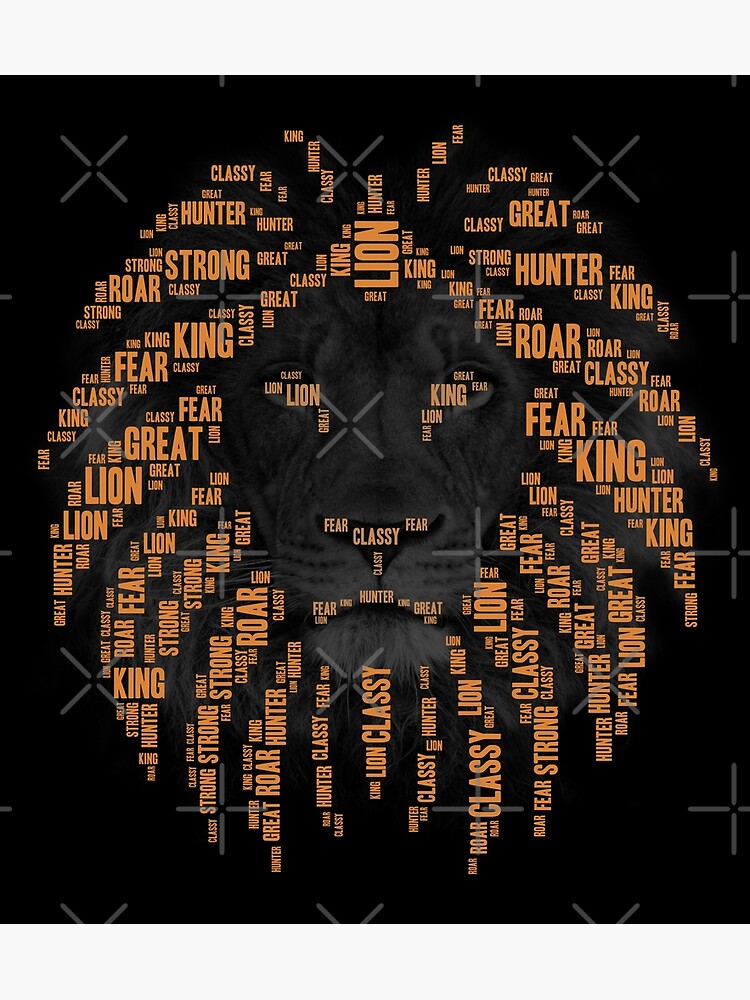 "Lion Word Art" Poster for Sale by Wordrt | Redbubble