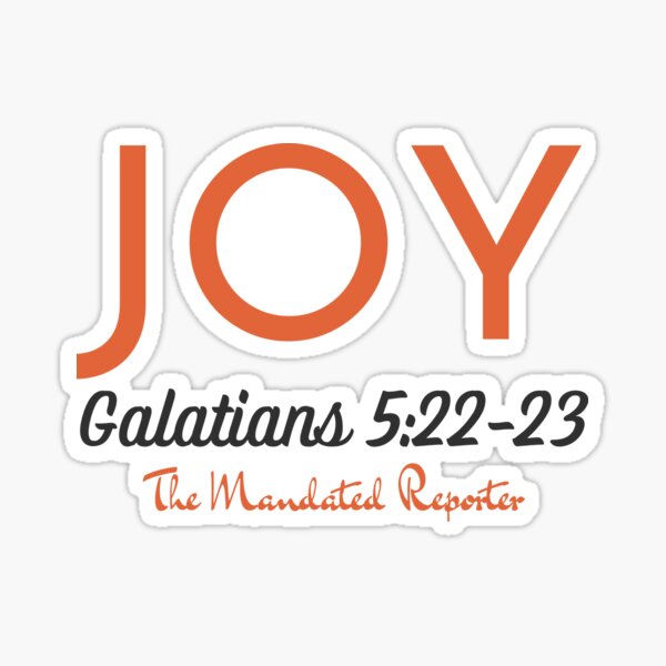 "The Fruit of The Spirit Joy - Tan and Orange" Sticker by TheReporter1 ...