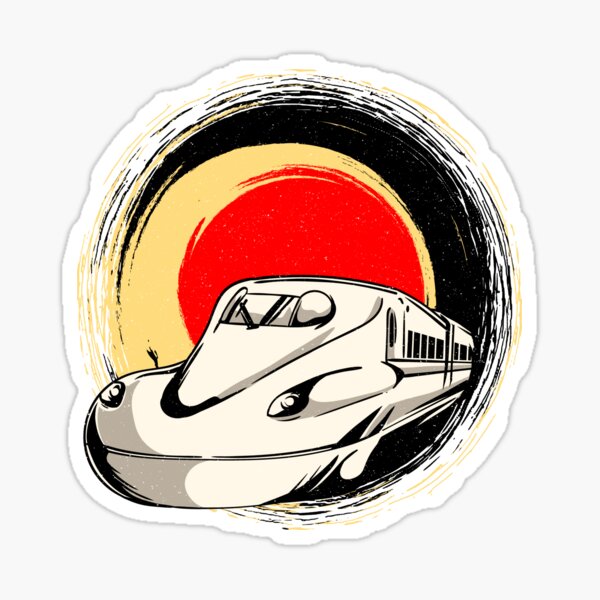 "Shinkansen Japanese Bullet Train" Sticker by Click-Like | Redbubble
