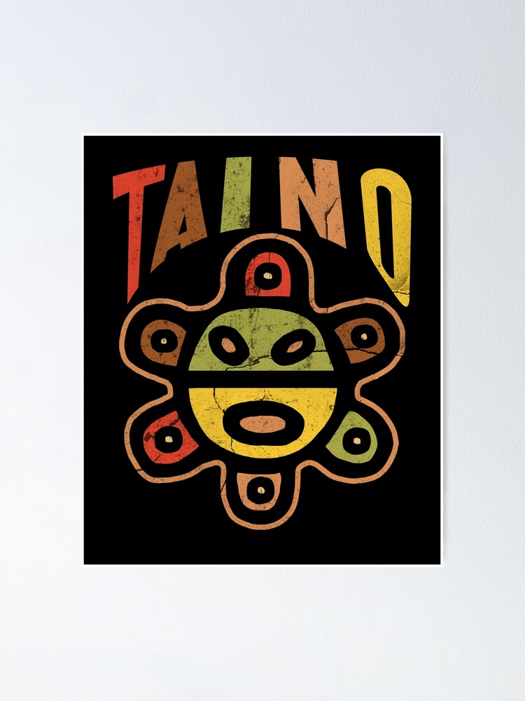 "Taino Sun Symbol Boricua Vintage Taino of Puerto Rico" Poster by Marie ...