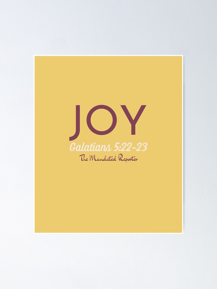"The Fruit of The Spirit Joy - Pale Yellow and Purple" Poster for Sale ...