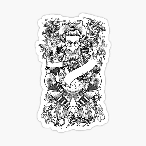 "SAINT DEMON" Sticker for Sale by All-Desing | Redbubble