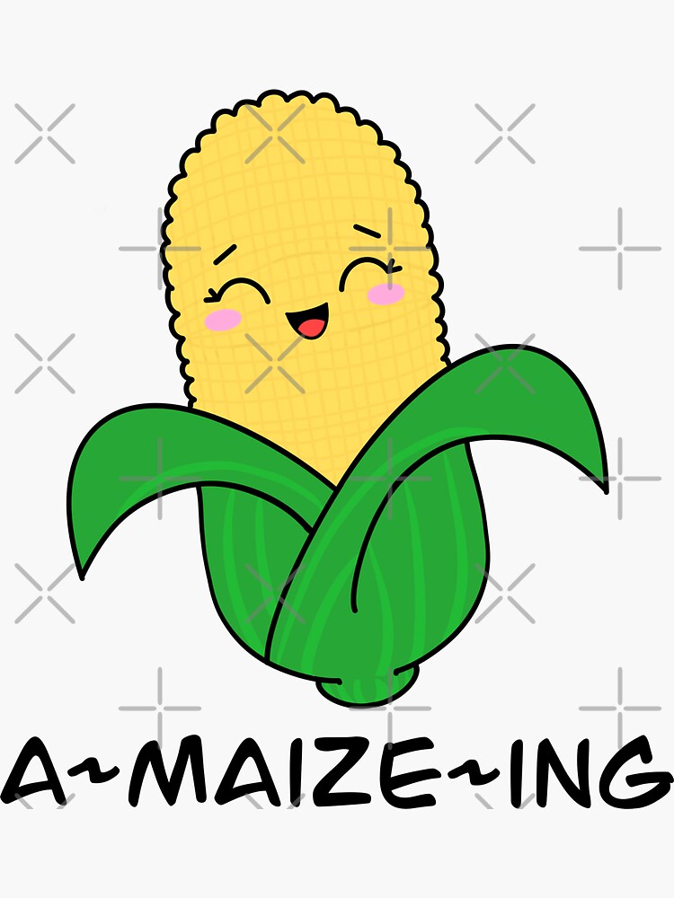 "A-maize-ing (No outline)" Sticker by SmartRemarks | Redbubble