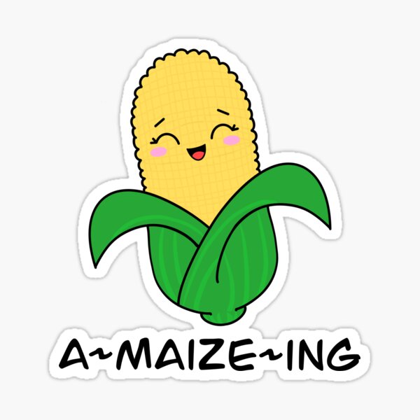 "A-maize-ing (No outline)" Sticker by SmartRemarks | Redbubble