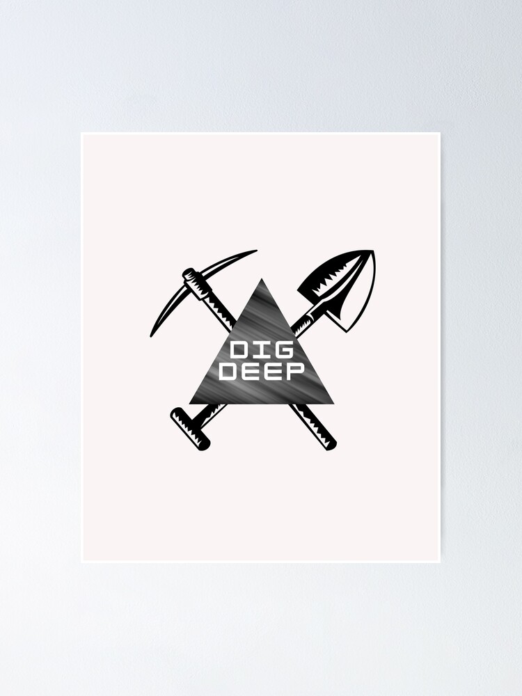 "DIG DEEP! Training and GYM Motivation Witty Friends Funny FYP" Poster ...