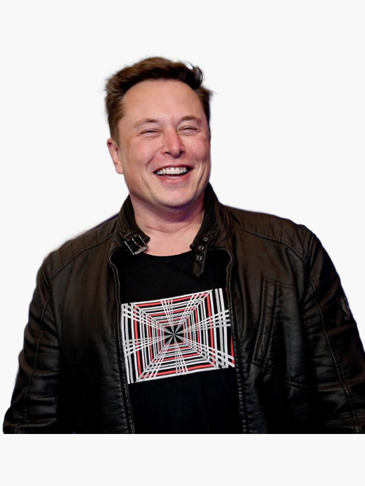"happy elon musk " Sticker by 3t0arts | Redbubble