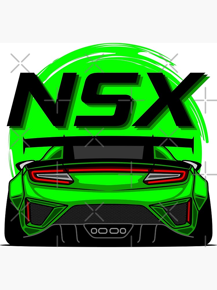 "Green JDM Widebody Supercar Rear" Poster for Sale by goldentuners ...