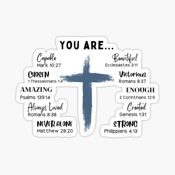 "You Are Scripture (blue)" Sticker for Sale by Wordsofjoy | Redbubble