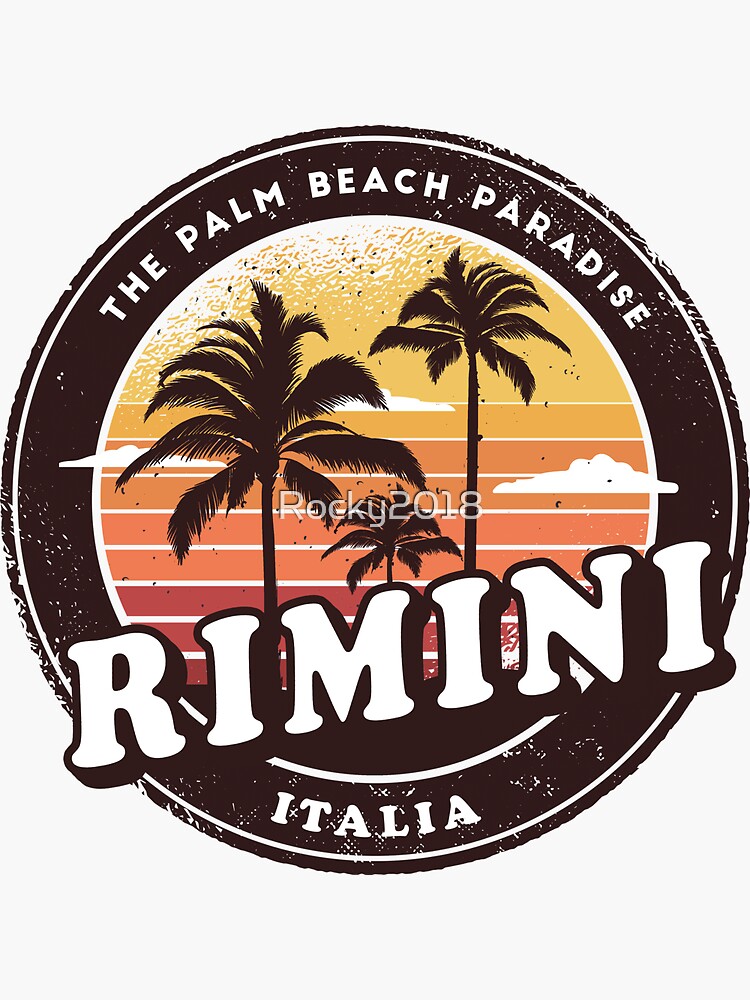 "Rimini Italien Vintage Palmen Design" Sticker von Rocky2018 | Redbubble