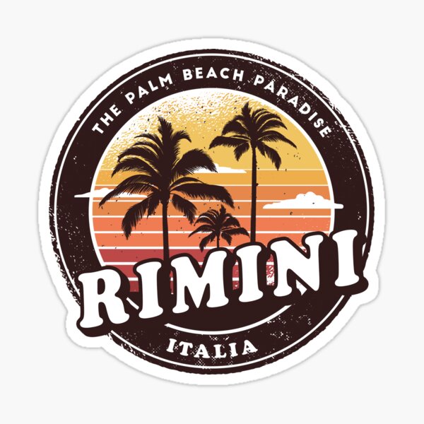 "Rimini Italien Vintage Palmen Design" Sticker von Rocky2018 | Redbubble