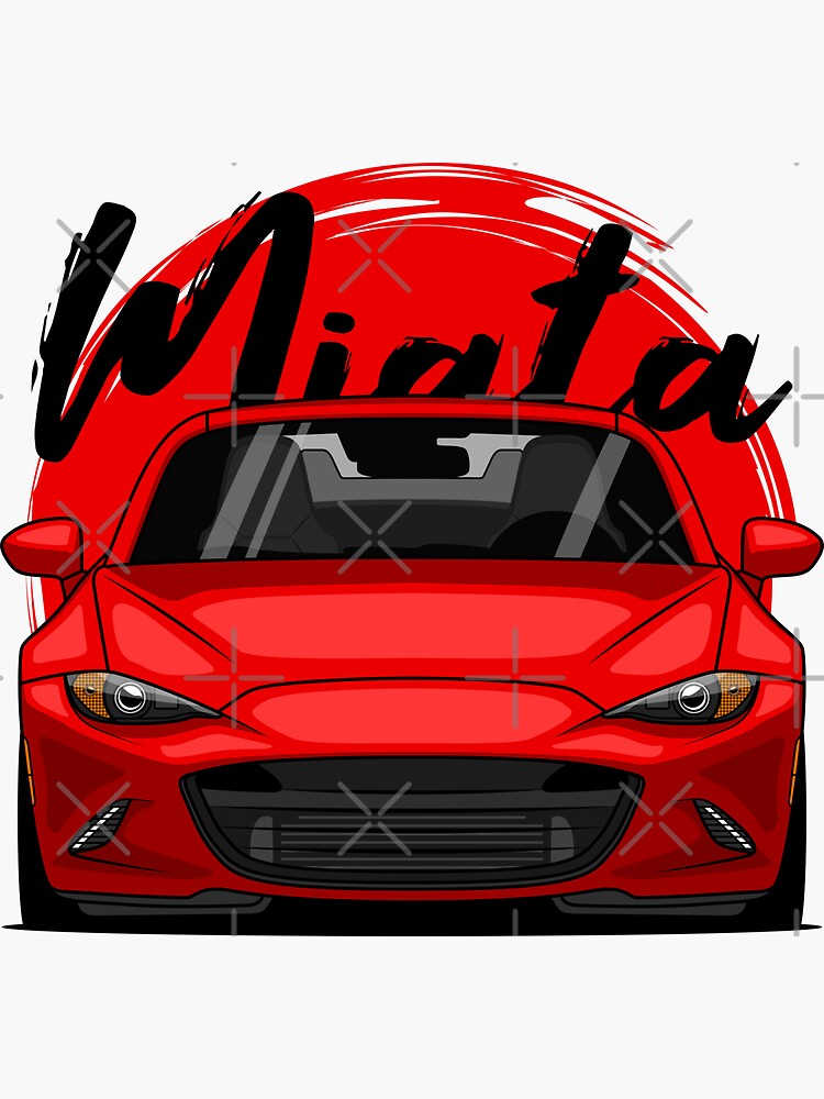 "Red ND JDM Roadster" Sticker by goldentuners | Redbubble
