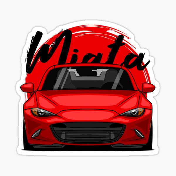 "Red ND JDM Roadster" Sticker by goldentuners | Redbubble