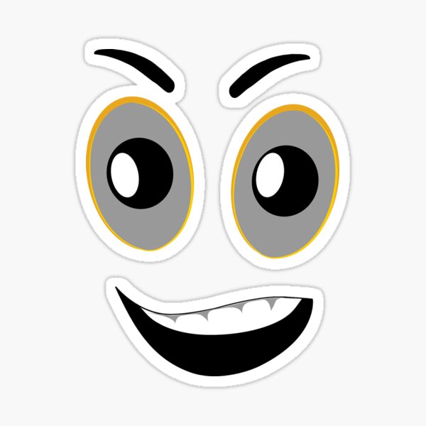 "happy face eyes face mouth eyebrows scared happy suprised" Sticker by ...