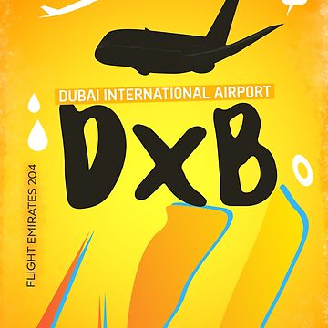 "DXB Dubai airport code" Sticker for Sale by airportstickers K. G ...