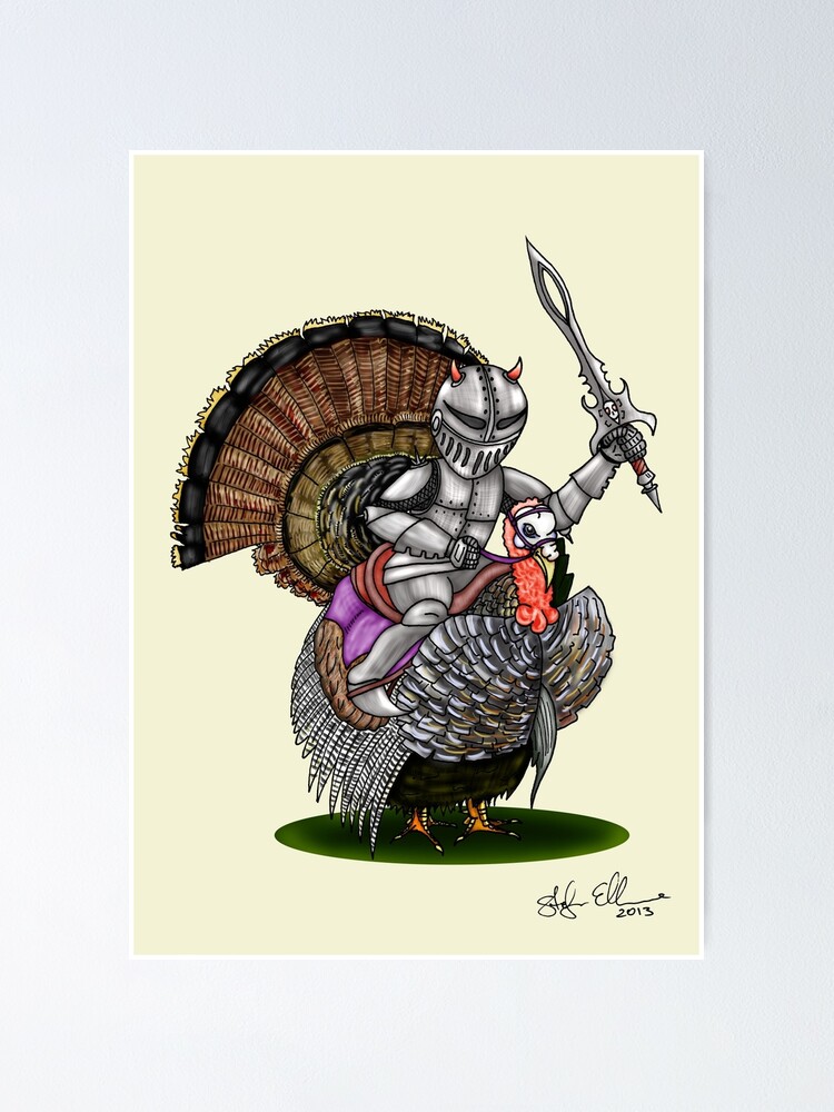 "Knight turkey" Poster for Sale by squigglemonkey | Redbubble