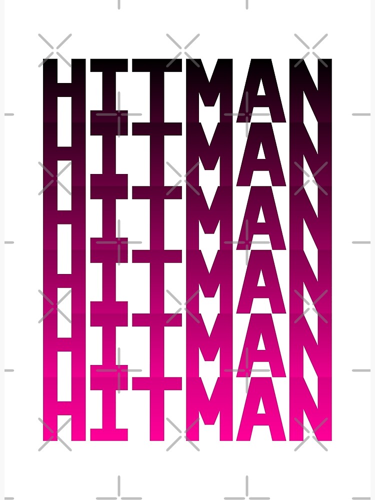 "HITMAN - BLACK to PINK (WHITE BG)" Poster for Sale by MaidenofIron157 ...