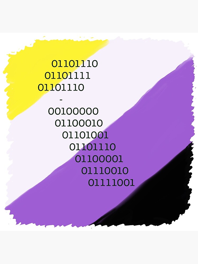 "Non-Binary!" Poster for Sale by TesterTees | Redbubble