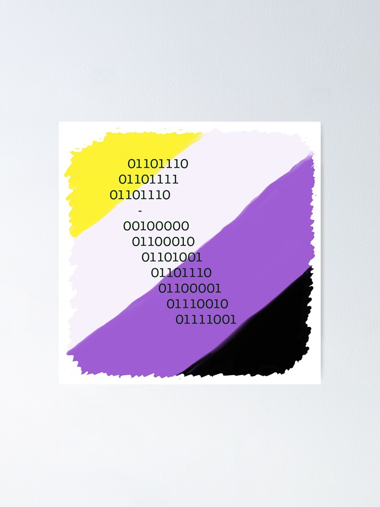 "Non-Binary!" Poster for Sale by TesterTees | Redbubble