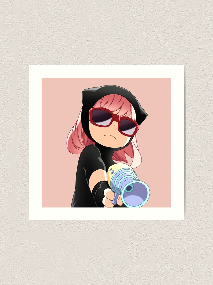 "Anya Forger Gun Spy x Family" Art Print for Sale by Sara2806 | Redbubble