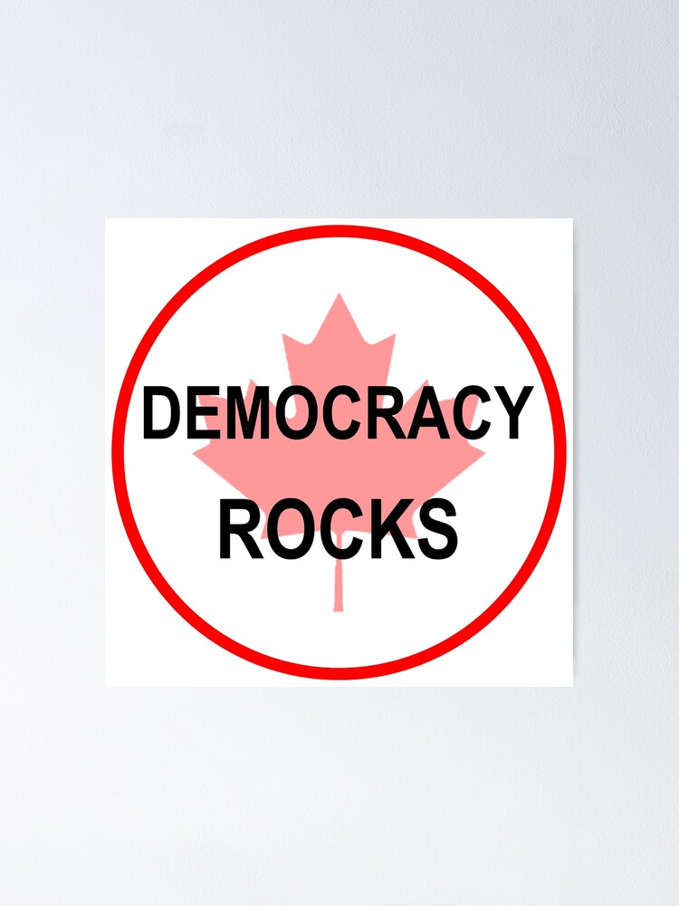 "Democracy Rocks" Poster by themostbritican | Redbubble