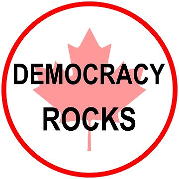 "Democracy Rocks" Sticker for Sale by themostbritican | Redbubble