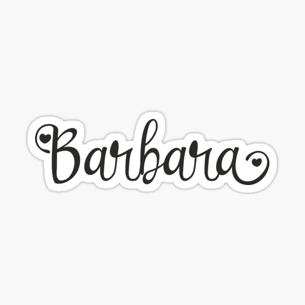 Pegatina «Nombre de Barbara, caligrafía de Barbara, regalo para Barbara ...