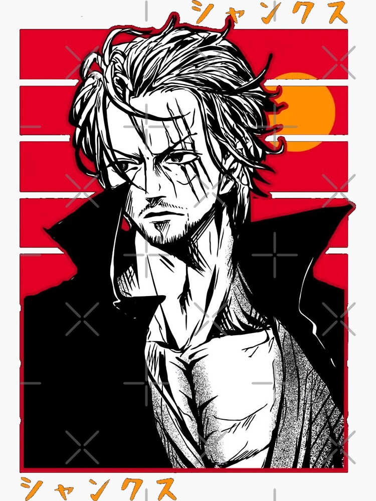 "shanks one piece" Sticker for Sale by MadeInTheSky | Redbubble