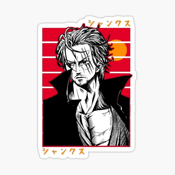"shanks one piece" Sticker for Sale by MadeInTheSky | Redbubble