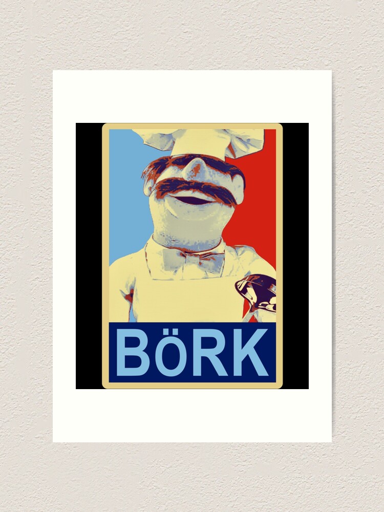 "Muppet Show Swedish Chef Bork In Shepard Fairey Style" Art Print for Sale by uareznorri | Redbubble