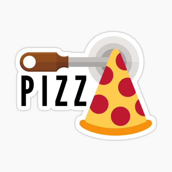 "Pizza Slice Word Design" Sticker by kwinikol | Redbubble