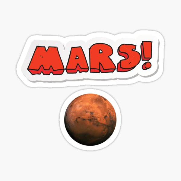 "Planet Mars" Sticker for Sale by scapedesign | Redbubble