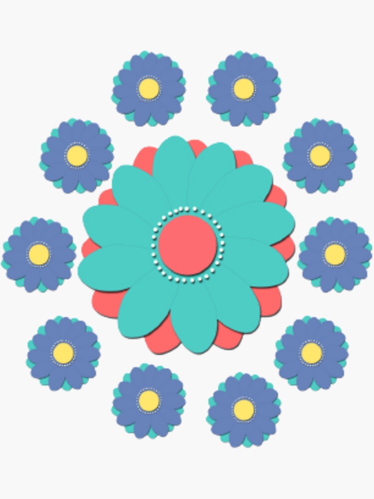 "Circle flower" Sticker by ROSABELA | Redbubble